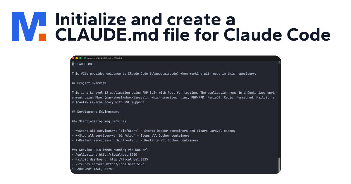 Initialize and create a CLAUDE.md file for Claude Code - M.academy