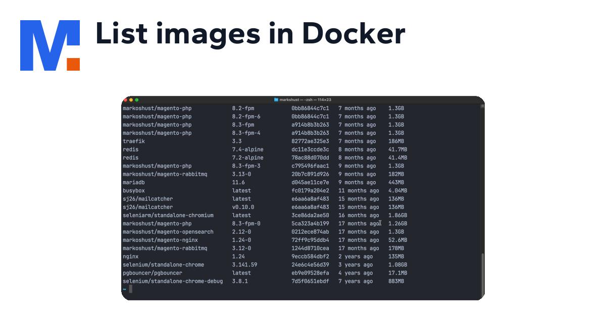 List images in Docker - Developer Lesson